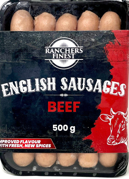 Ranchers Finest English Style Beef Sausages 500g – Le Gourmet Delicatessen
